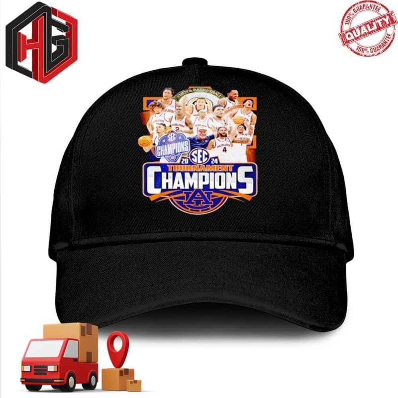 Auburn Tigers SEC 2024 Tournament Champions Hat-Cap - Hugateeco