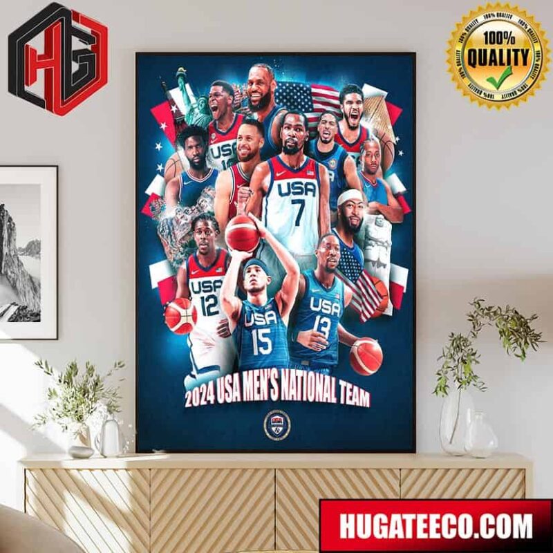 The 2024 USA Men's National Basketball Team Usa Basketball Poster ...