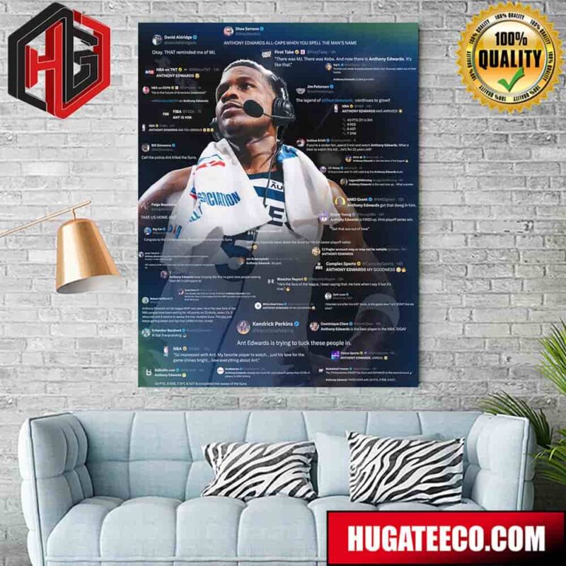 Anthony Edwards Is The Reincarnation Of Michael Jordan Poster Canvas ...